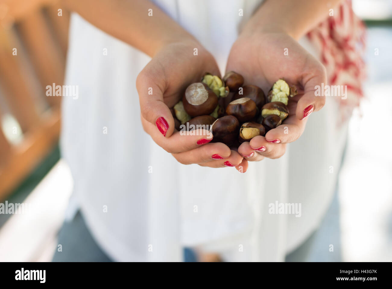Woman hands holding handful hi-res stock photography and images - Alamy
