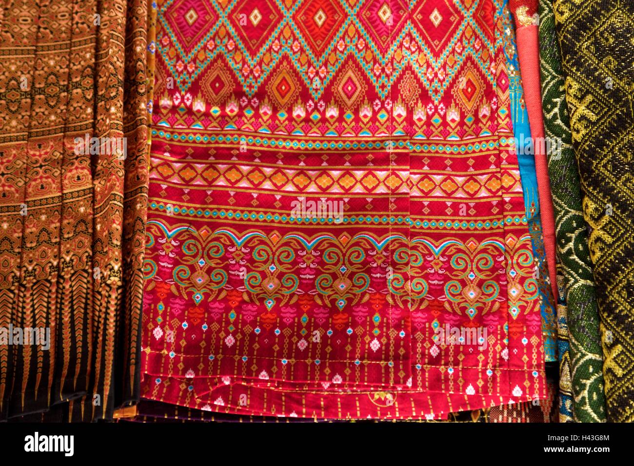 Thai Traditional Fabric Stock Photo - Alamy