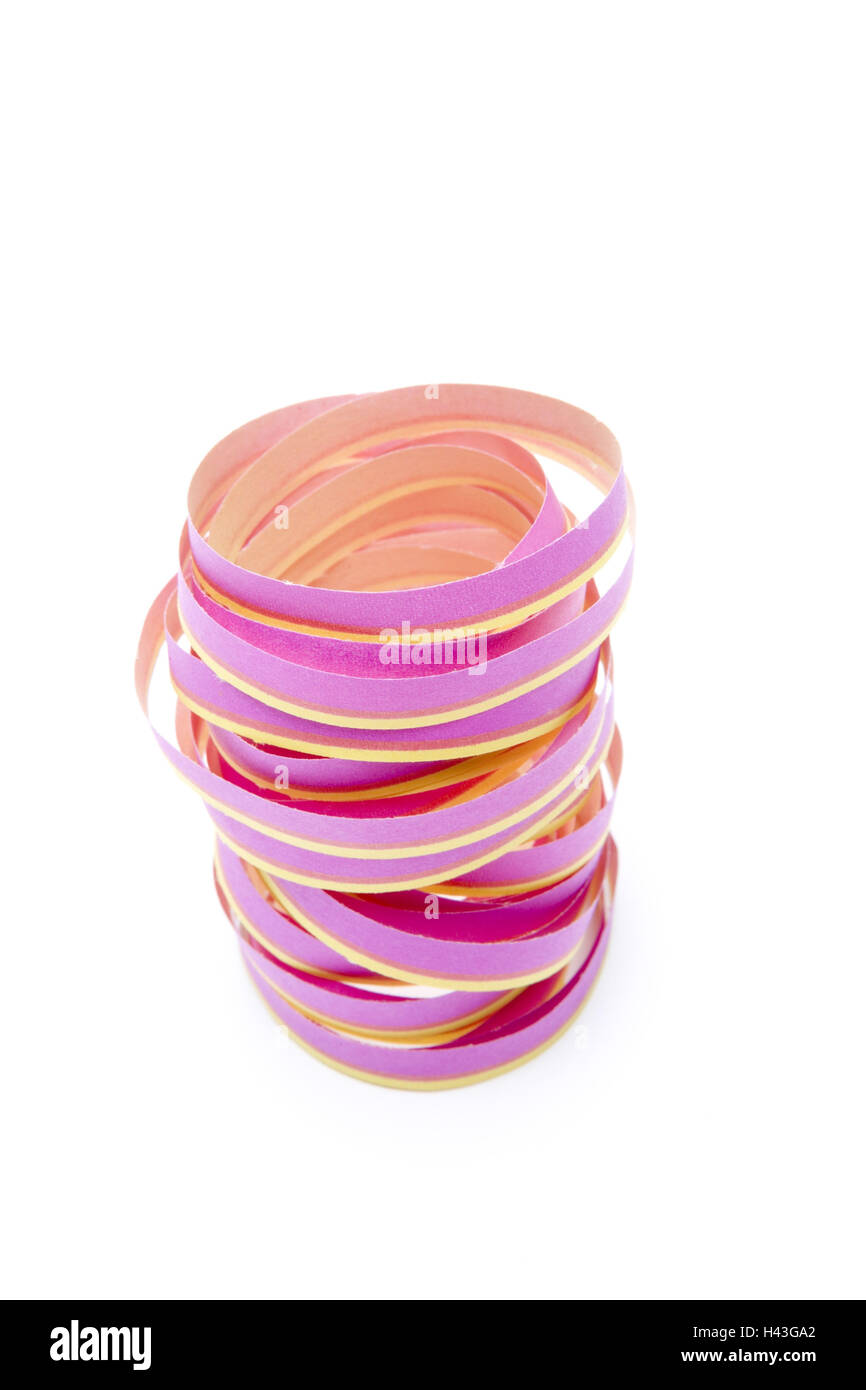 Carnival article, streamers, pink, cut-out Stock Photo - Alamy
