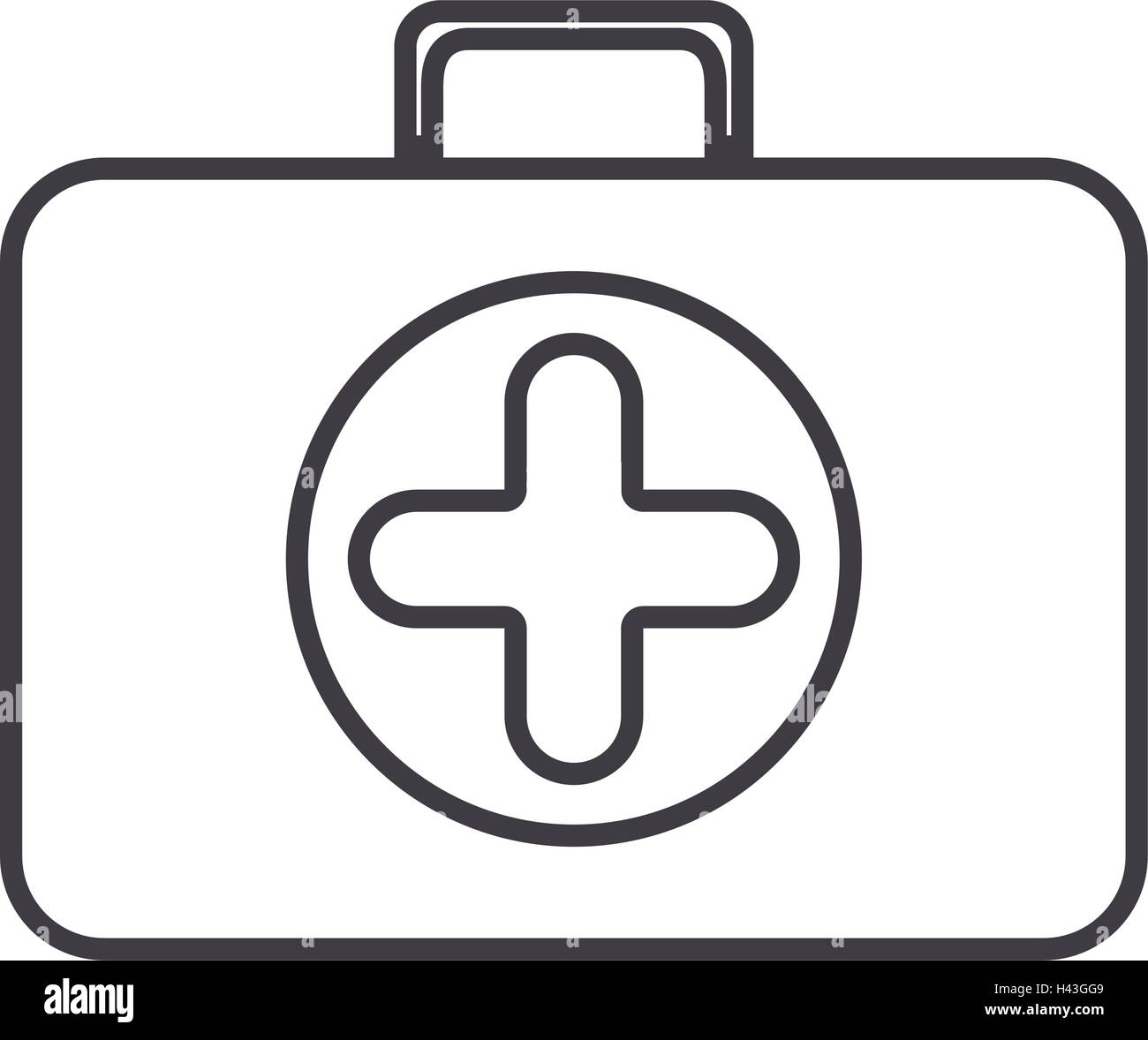 silhouette with briefcase first aid Stock Vector Image & Art - Alamy