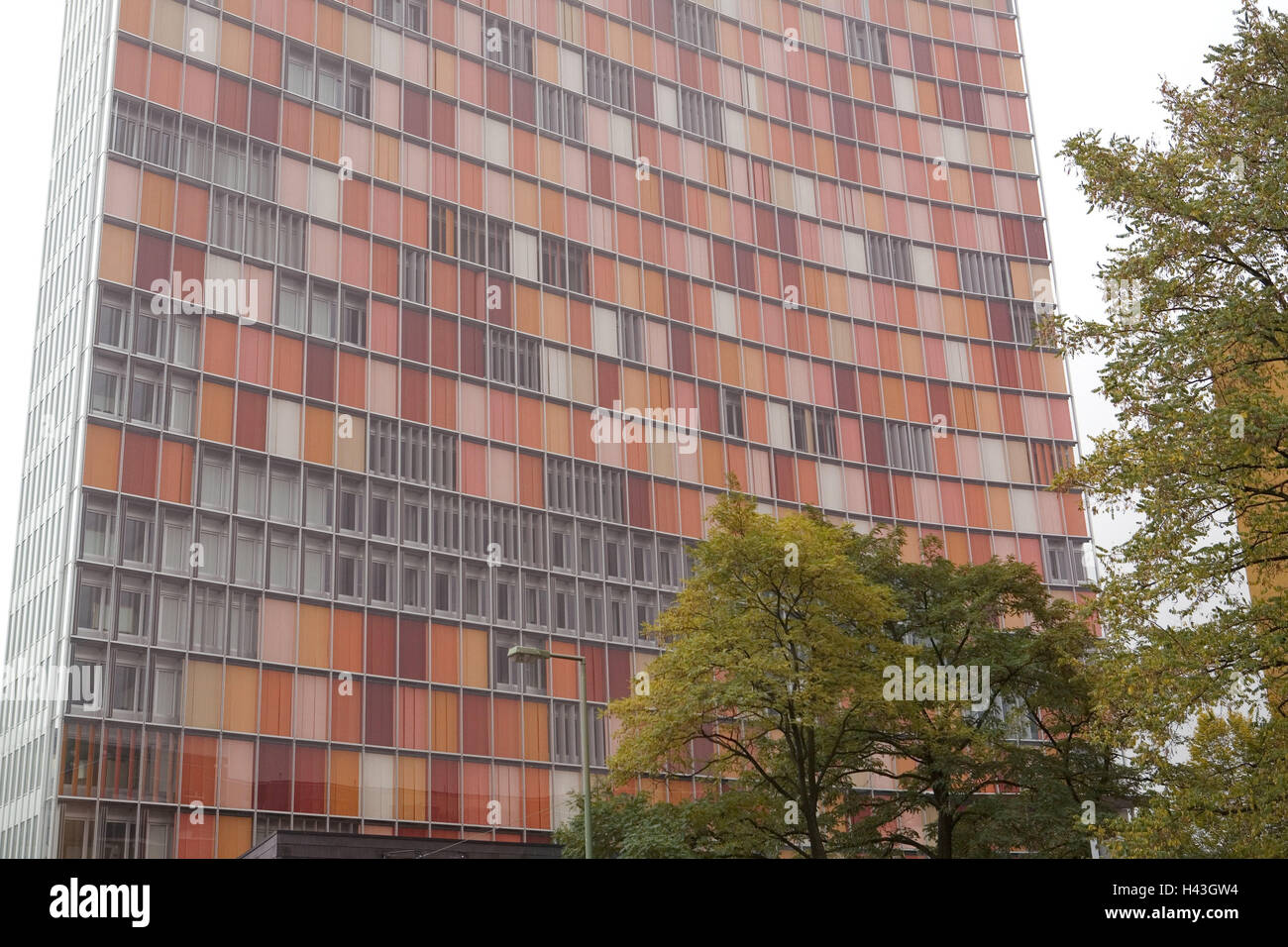 Germany, Berlin, Kochstrasse, GSW high rise, facade, detail, capital ...