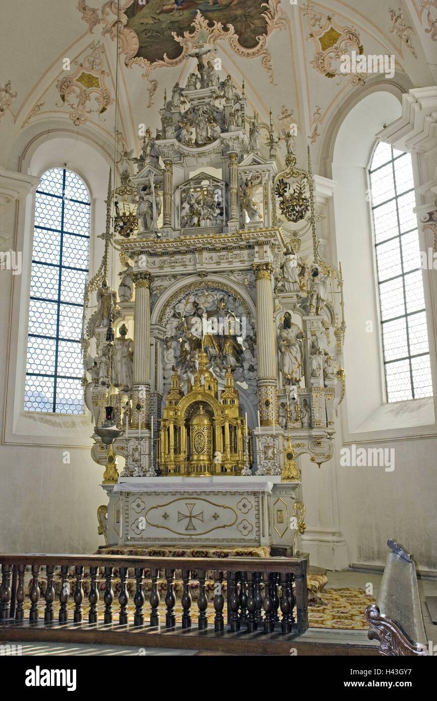 Germany, Baden-Wurttemberg, Haigerloch, castle church, high altar ...