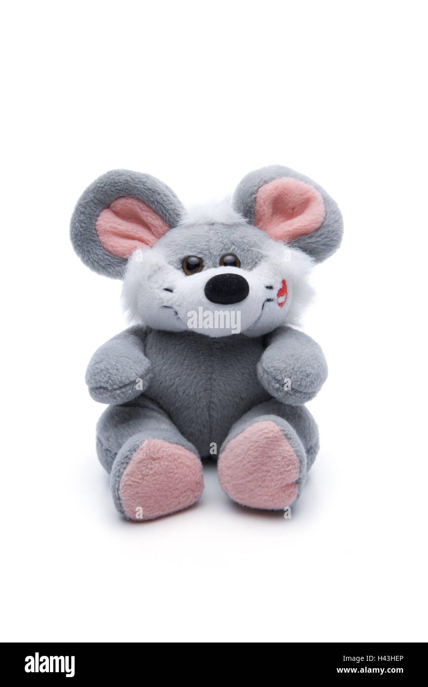 Plush mouse, kiss mouth, cheek, cut out Stock Photo - Alamy