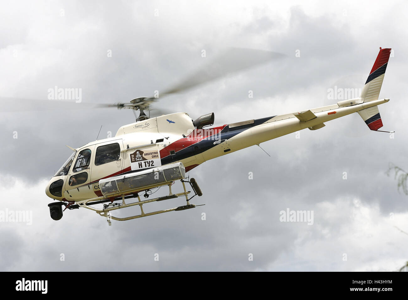 Rally Dakar 2010, helicopter Stock Photo - Alamy