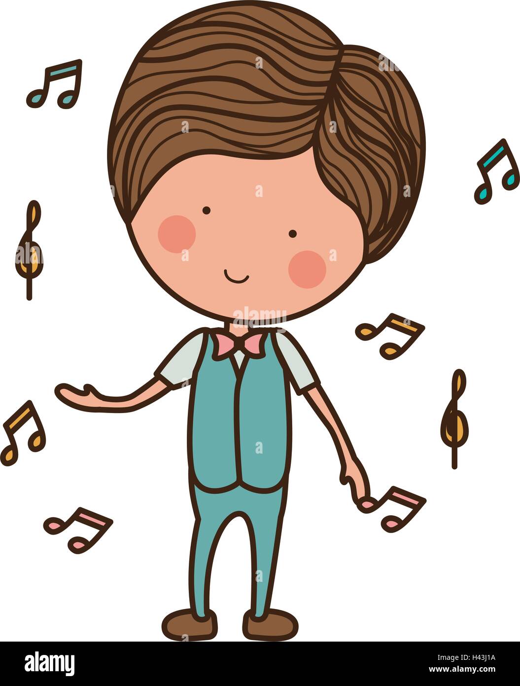 man dancing with musical notes Stock Vector Image & Art - Alamy