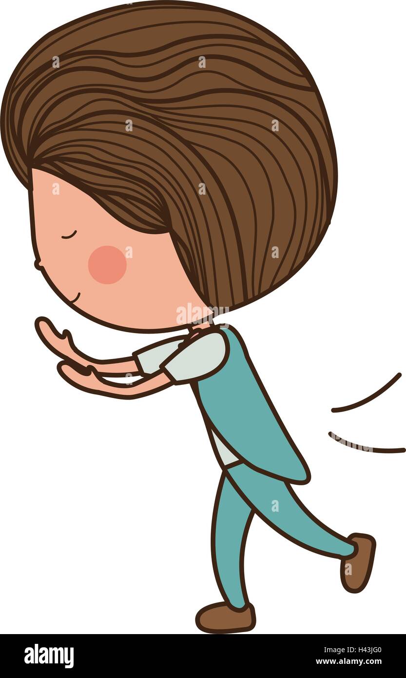 boy standing with hands extended Stock Vector Image & Art - Alamy