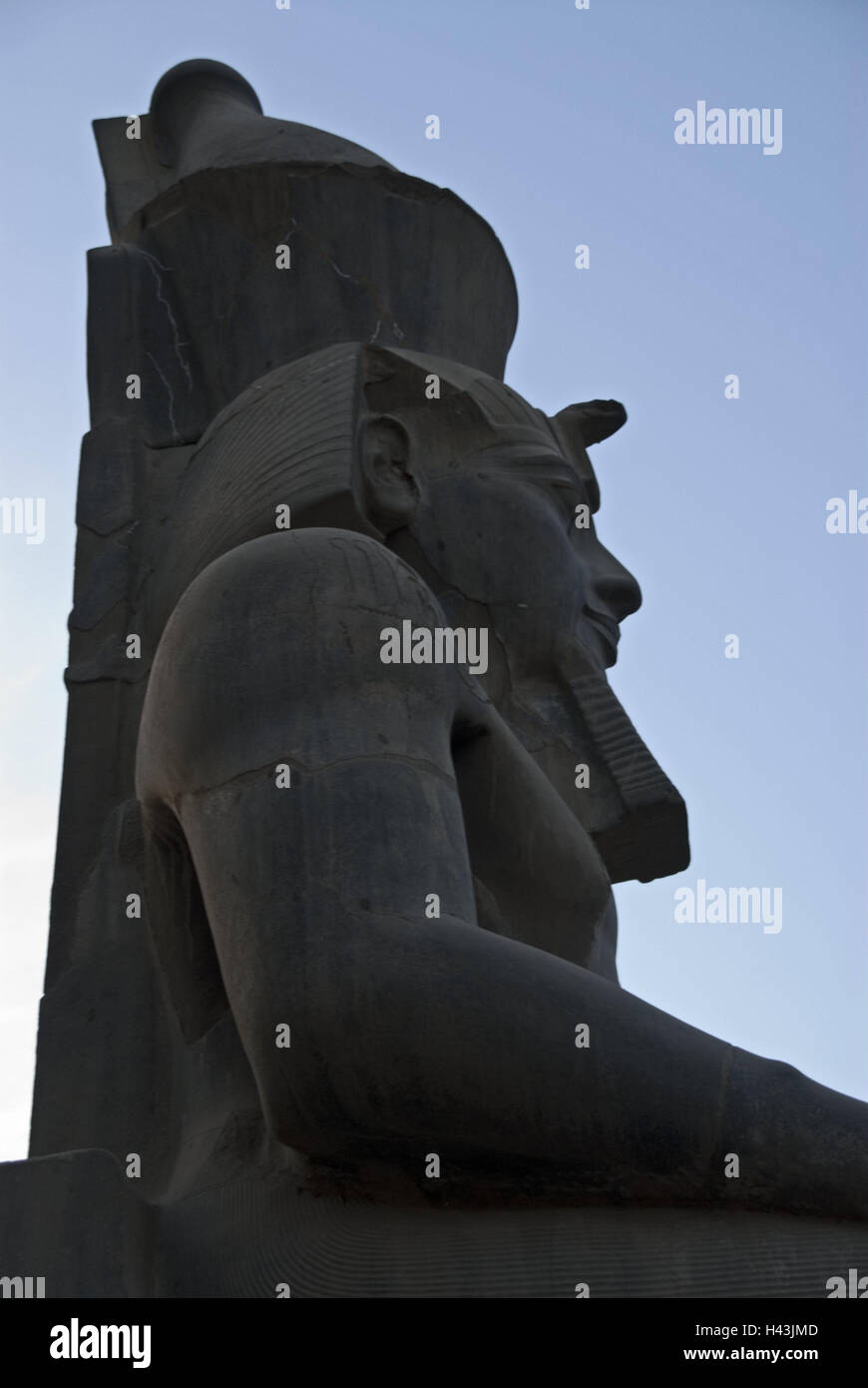 Egypt, Luxor temple, Ramses-Statue, Africa, Upper Egypt, Luxor, temple ...