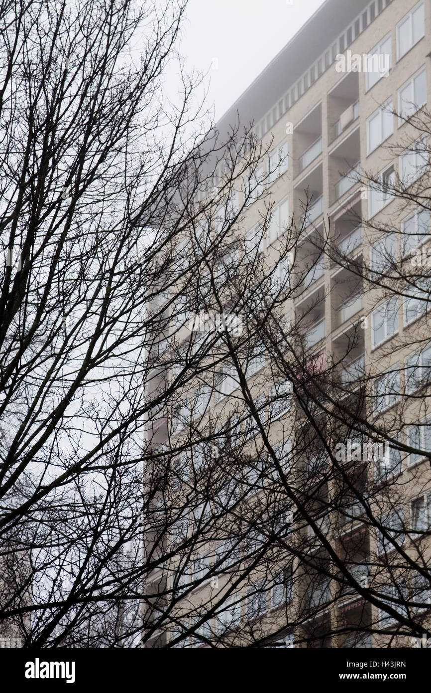 Germany, Hamburg, residential house, facade, house, apartment block ...