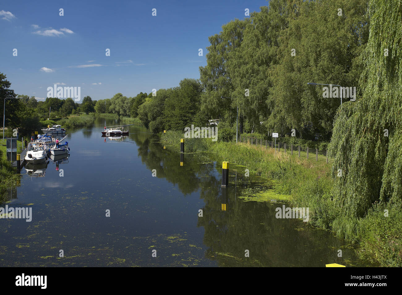 Germany, Mecklenburg lowland plain full lakes, Neustadt-Glewe, boots ...