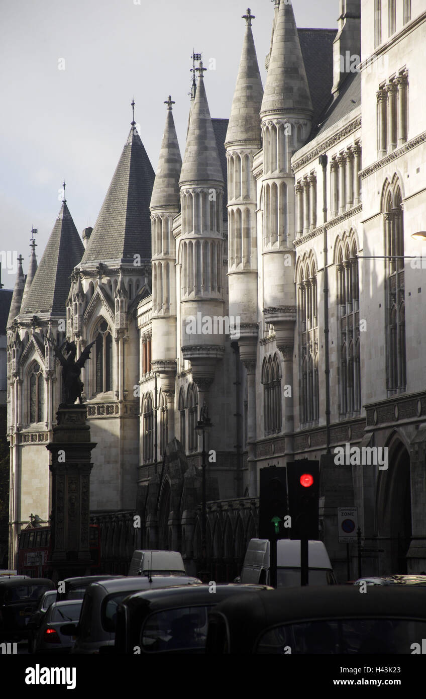 UK, London, Royal Courts of Justice, facade, detail Stock Photo - Alamy