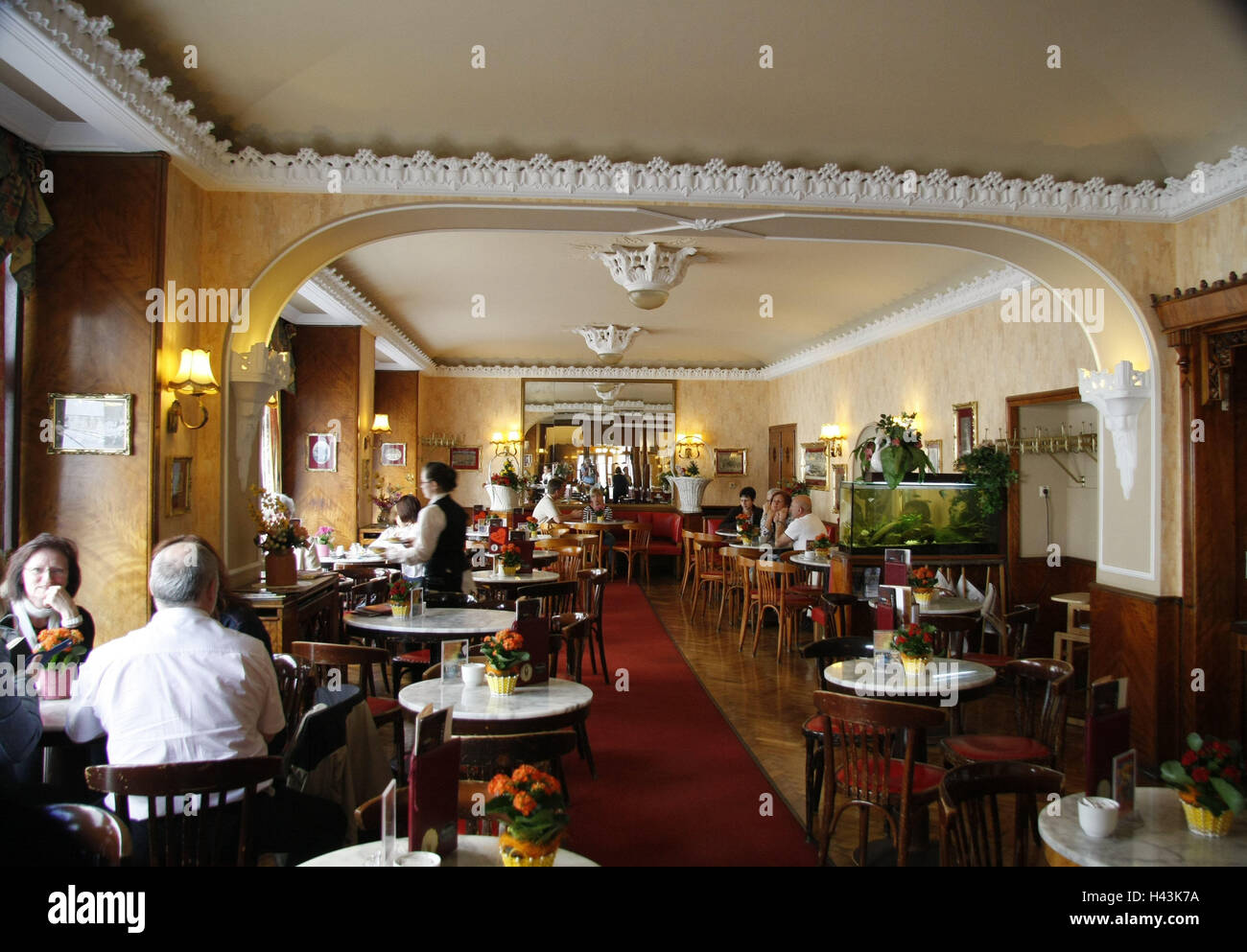 Germany, Saxony, Freiberg, coffee Hartmann, guests, bar, coffee house ...