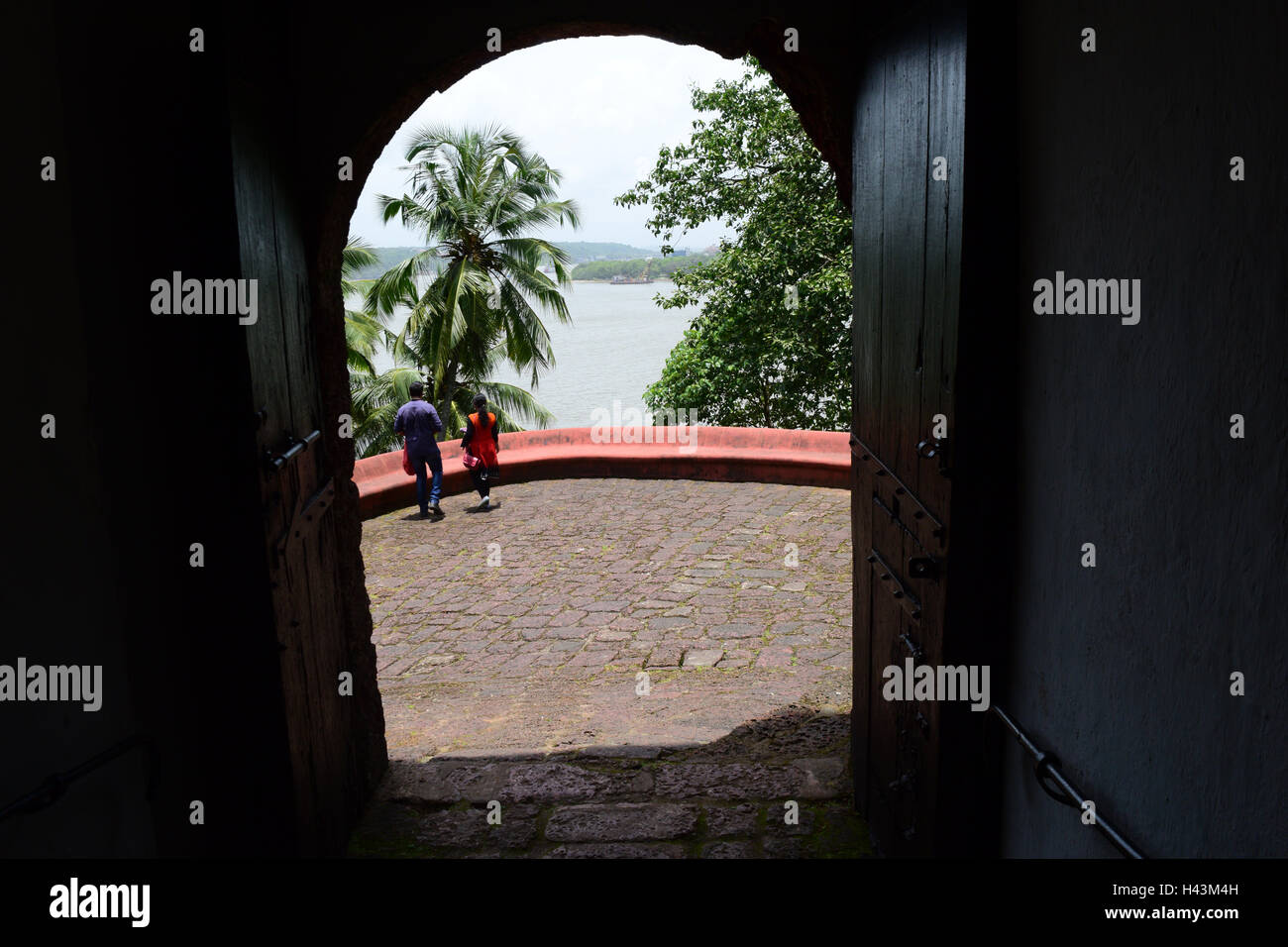 Scenic View from Reis Magos Fort to outside Goa backwaters Goa India ...