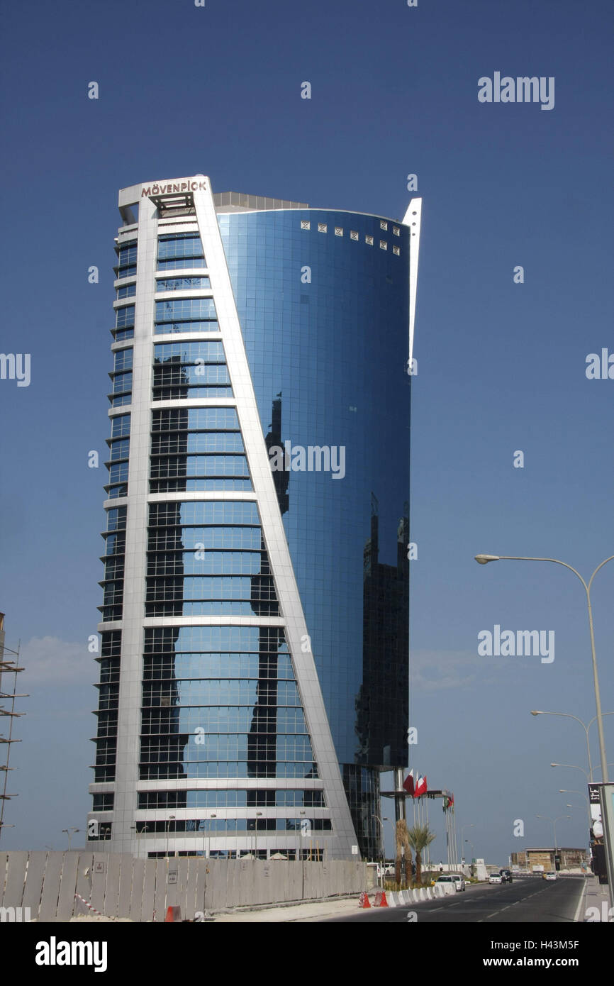 Qatar, Doha, high rise, hotel Mövenpick, Qatar, architecture, building ...