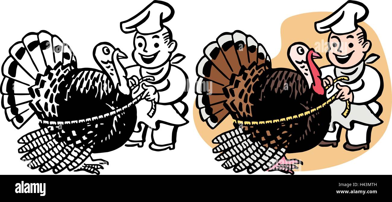 Turkey bird drawing hi-res stock photography and images - Alamy