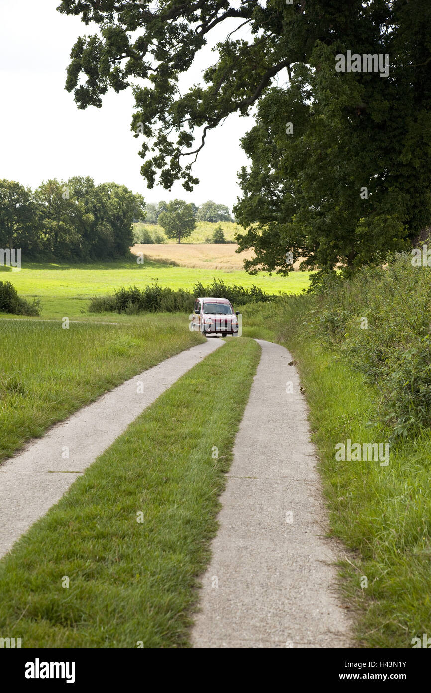 Country lane, car Stock Photo - Alamy