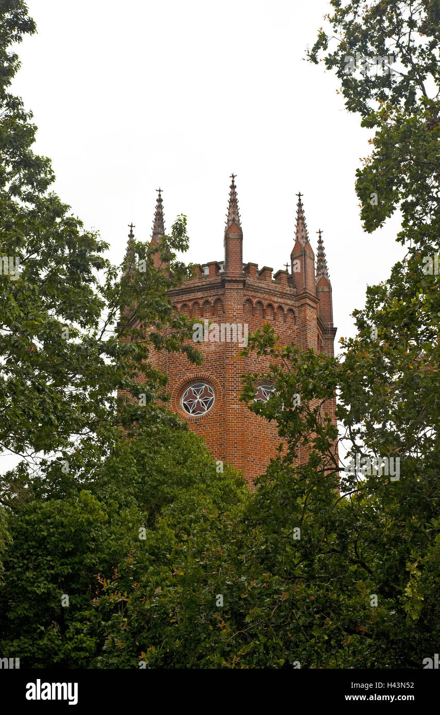 Hessian stone, brick tower Stock Photo - Alamy