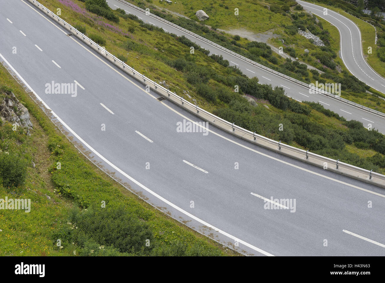 Switzerland, Valais, Gletsch, Grimselpass, mountain pass, detail ...