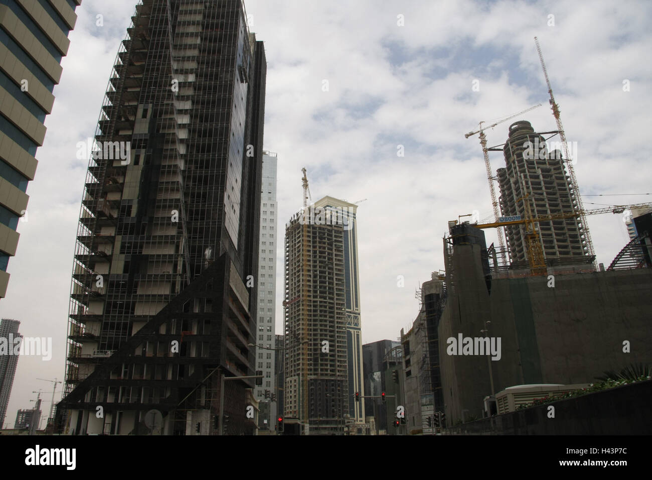 Qatar, Doha, high rises, men at work, Qatar, destination, building ...