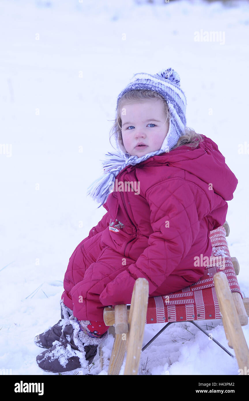 Infant, slide, snow Stock Photo - Alamy