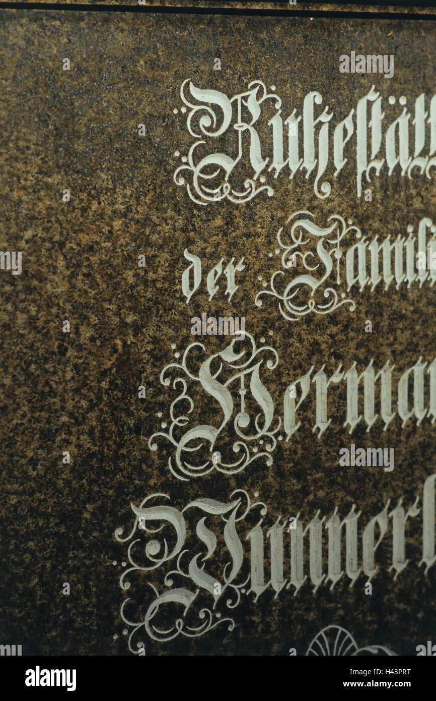 Cemetery inscription hi-res stock photography and images - Alamy