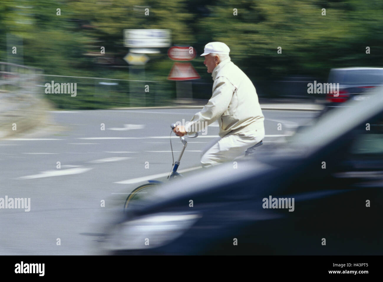 Car overtaking a bike High Resolution Stock Photography and Images - Alamy