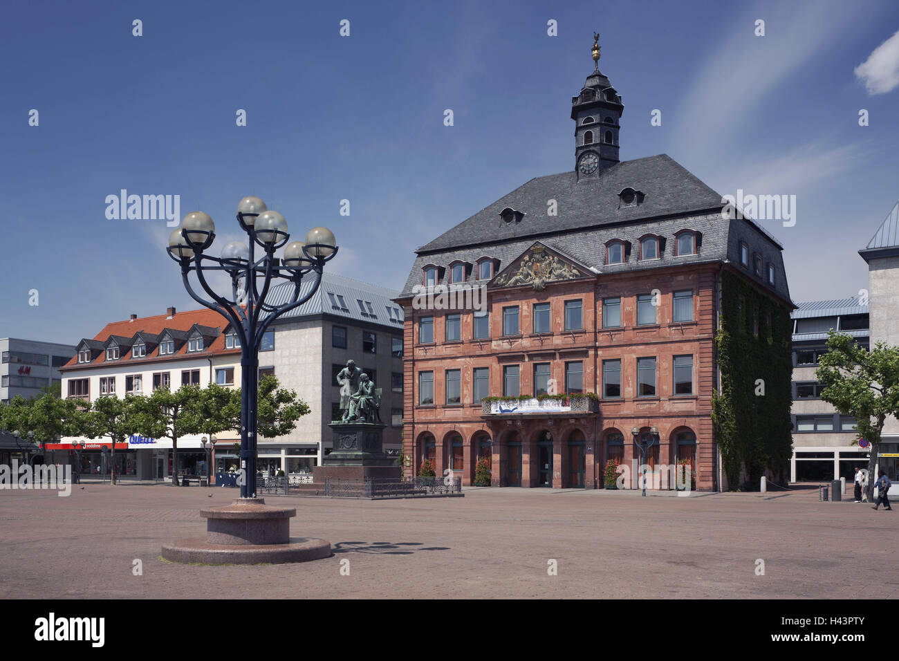 Germany, Hessen, Hanau, marketplace, new town-dweller city hall, town ...