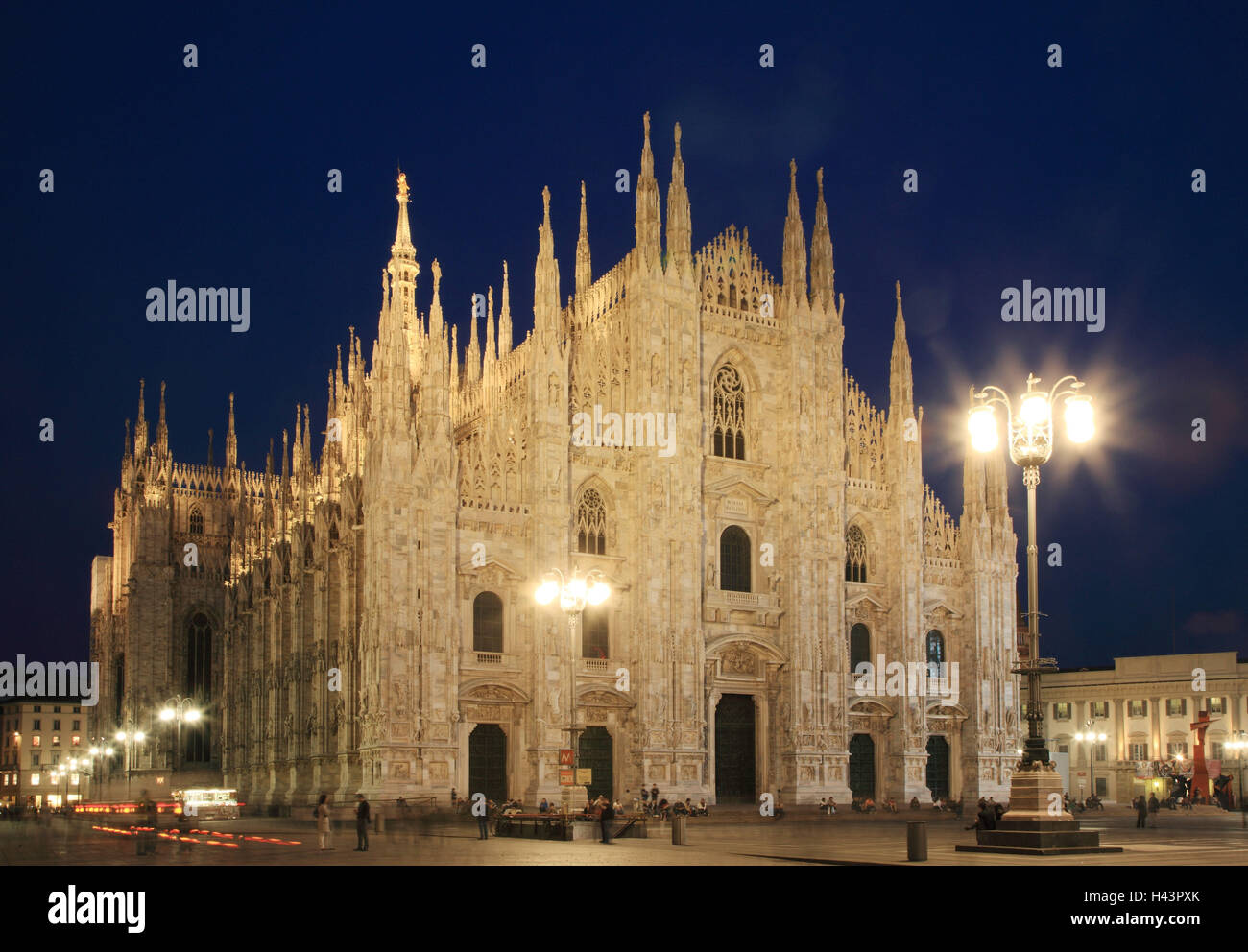 Europe, Italy, Lombardy, Milan, Duomo, cathedral, lighting, evening ...