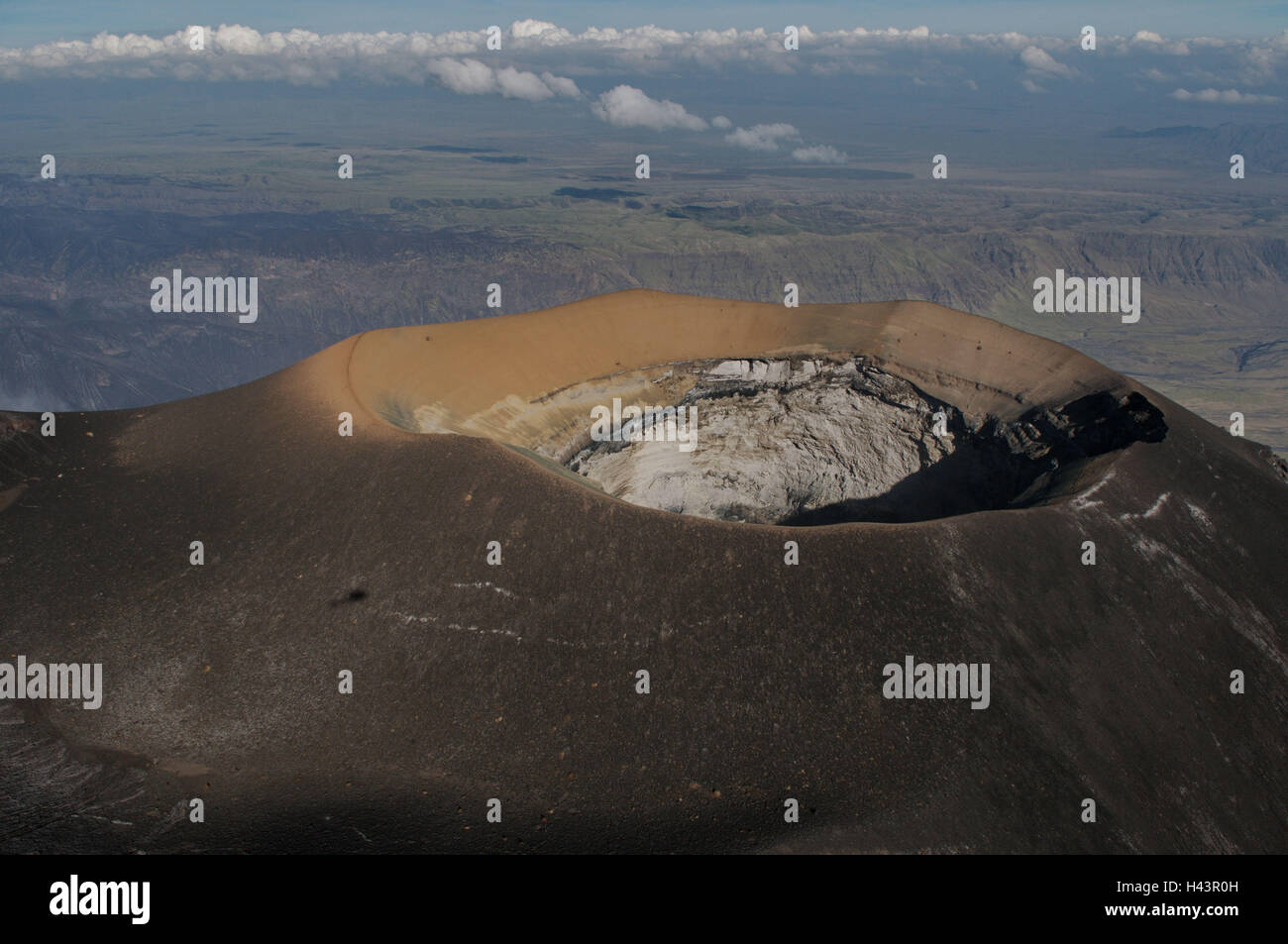 Africa, Tanzania, Ngorongoro highland, Ol Doinyo Lengai, volcano ...