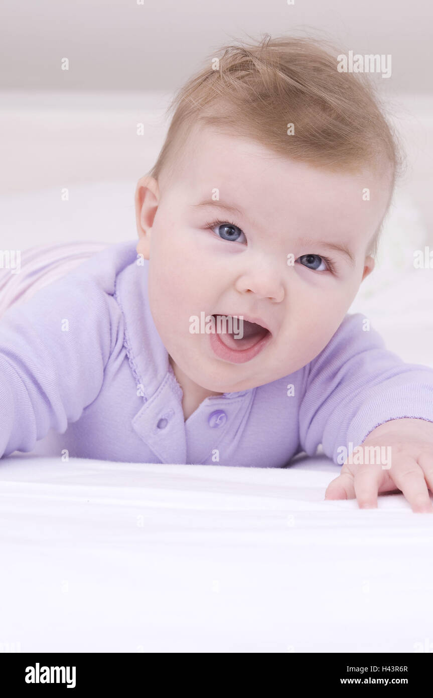 Baby, abdominal position, portrait Stock Photo - Alamy