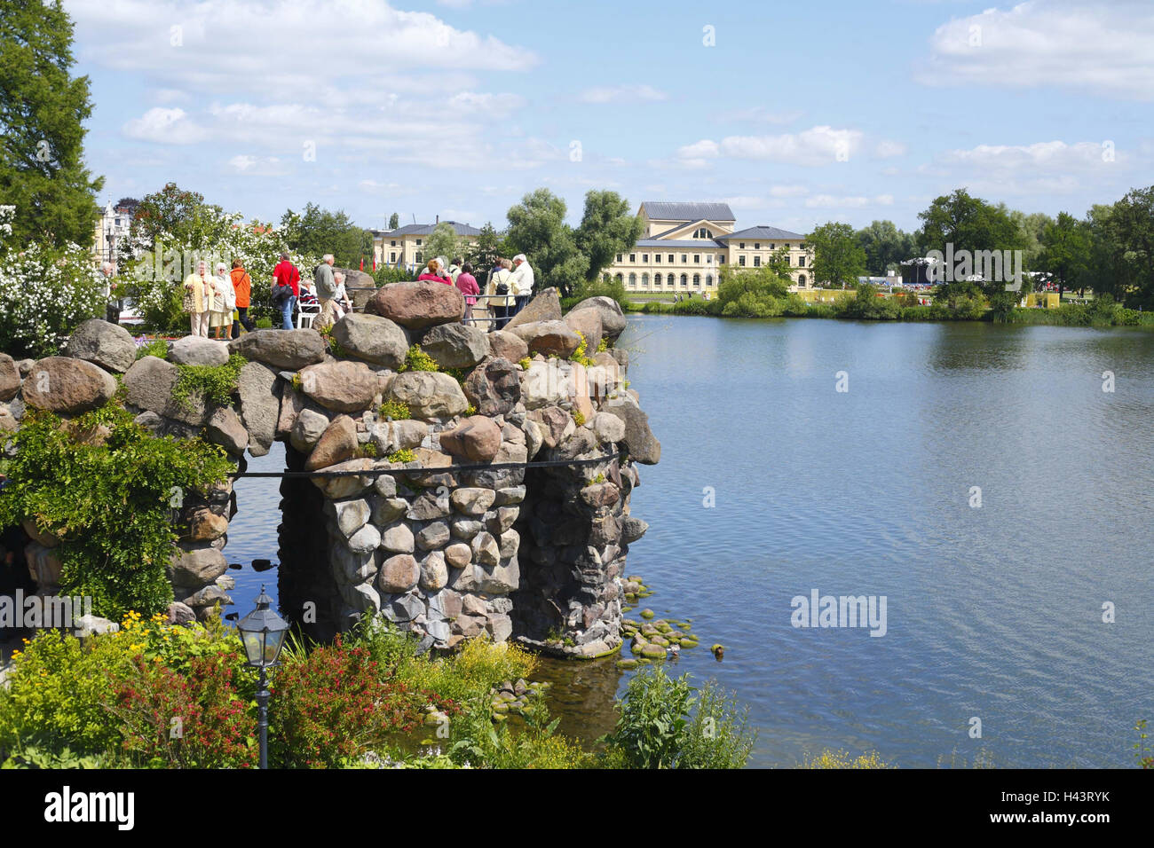 Germany, Mecklenburg-West Pomerania, Schwerin, artificial grotto in the ...