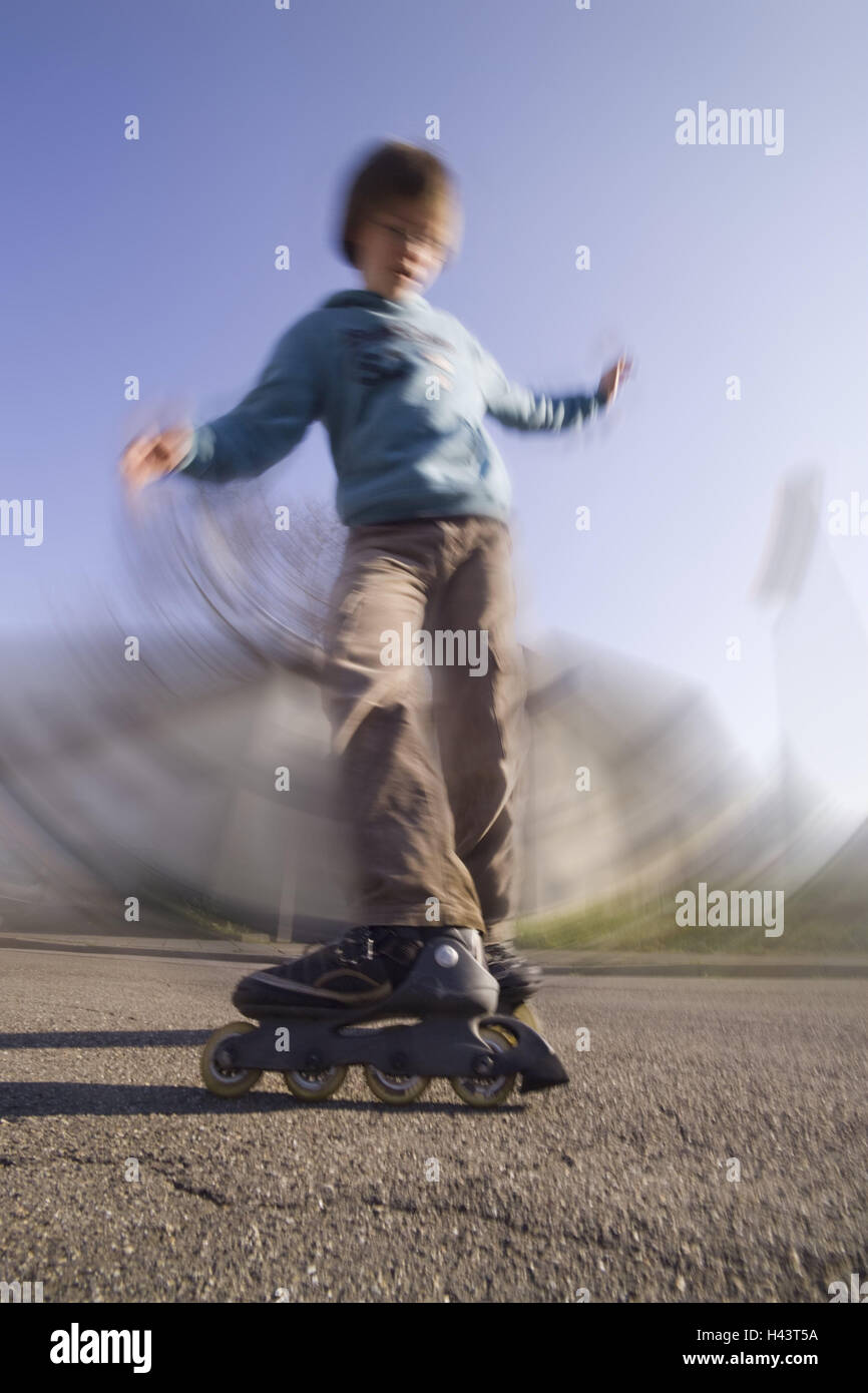 Boy, Inlineskates, motion, blur, action, fun, Inliner, person, playing ...