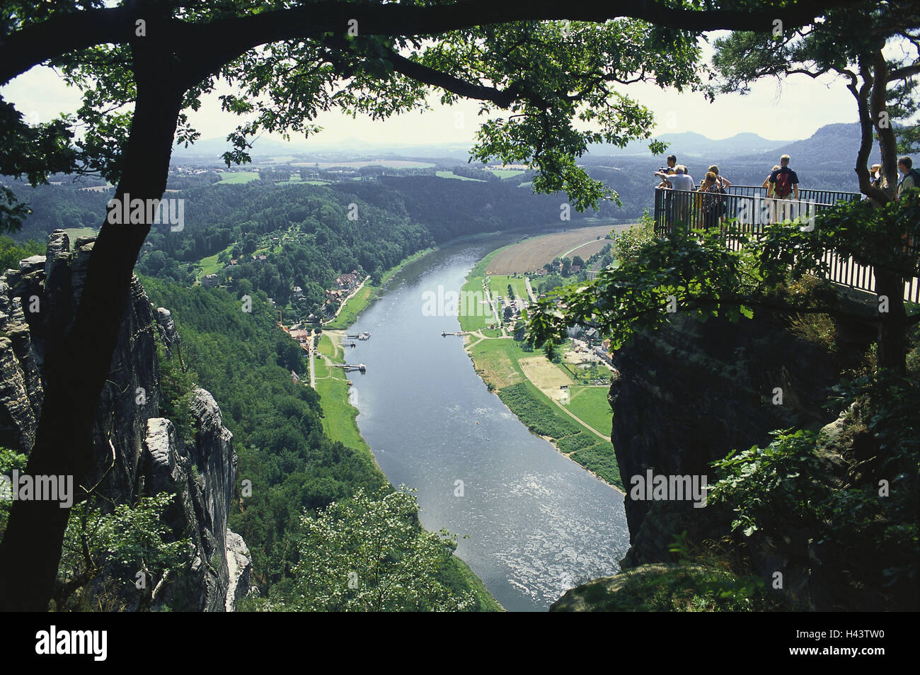Germany, Saxony, national park Saxon Switzerland, Rathen, bastion, view ...