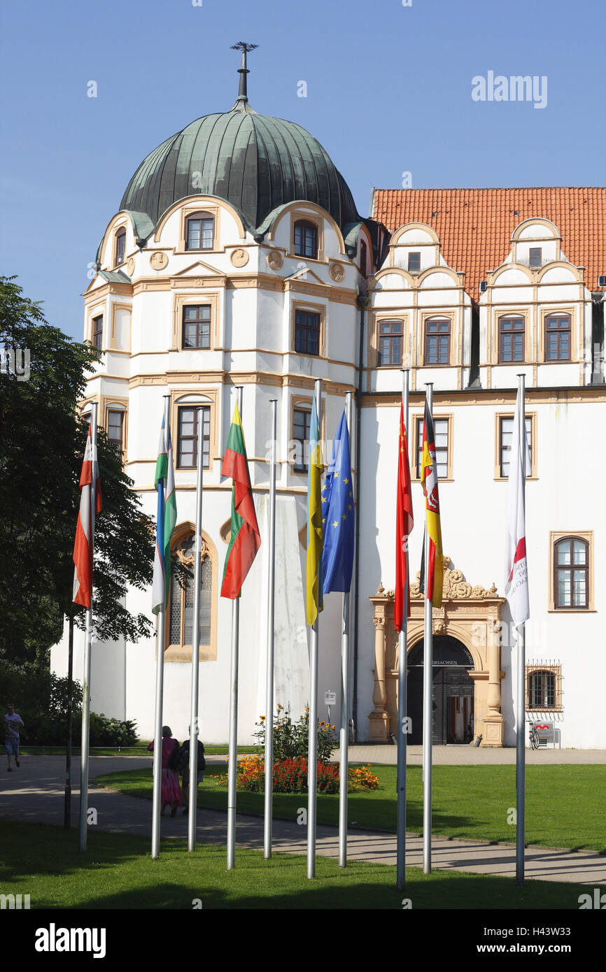 Celle, lock, detail, flags Stock Photo - Alamy