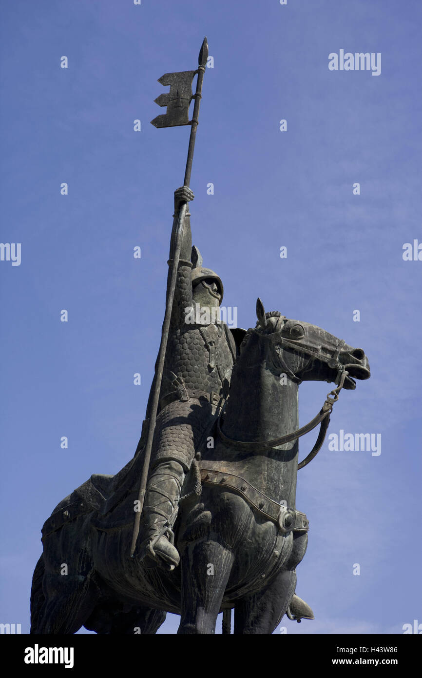 Portugal, postage, bleed statue, statue, knight, bleed, horse, monument ...