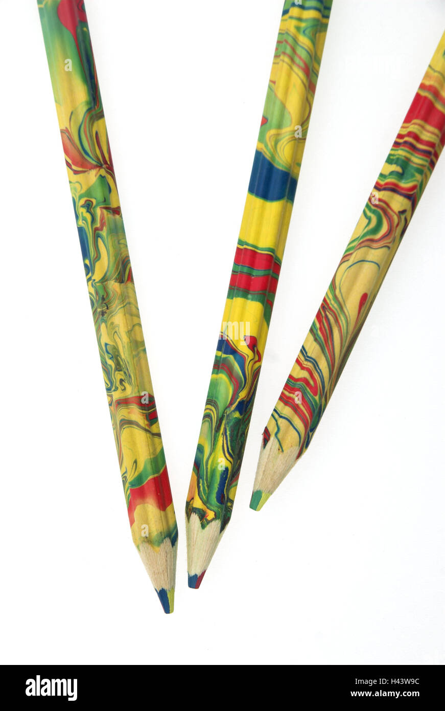 Coloured pencils, multicolored, brightly, pens, marbles, write, paint ...