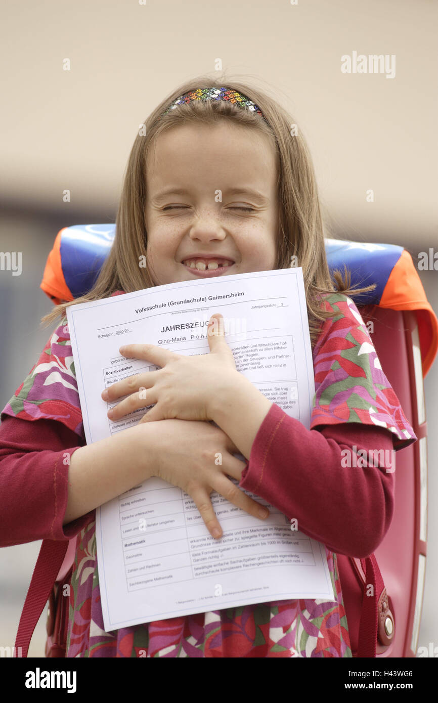 Girls, elementary school, report, positively, joy, happy, schoolgirl, 6 ...