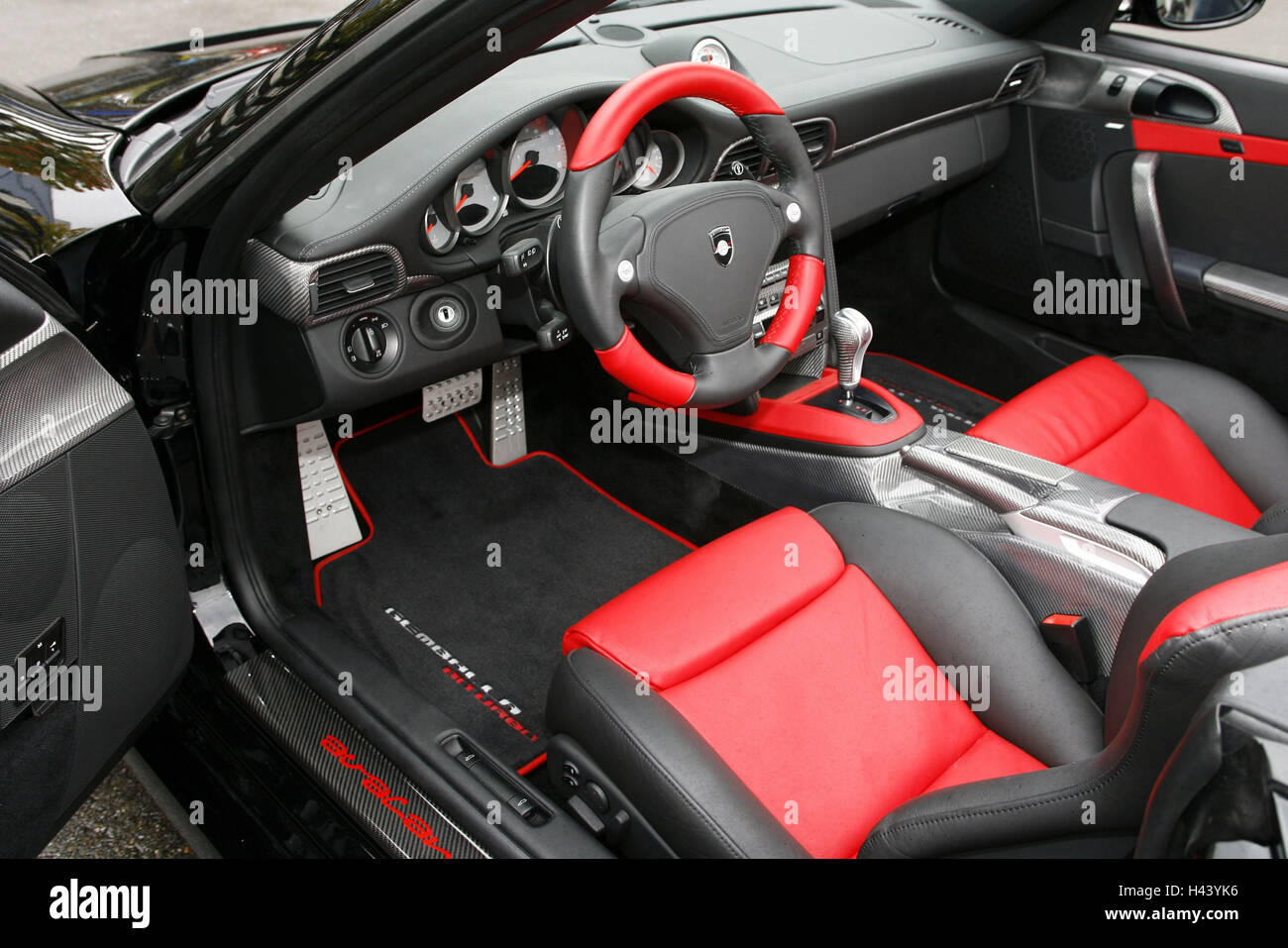 Porsche convertible, Gemballa, black, cockpit Stock Photo - Alamy