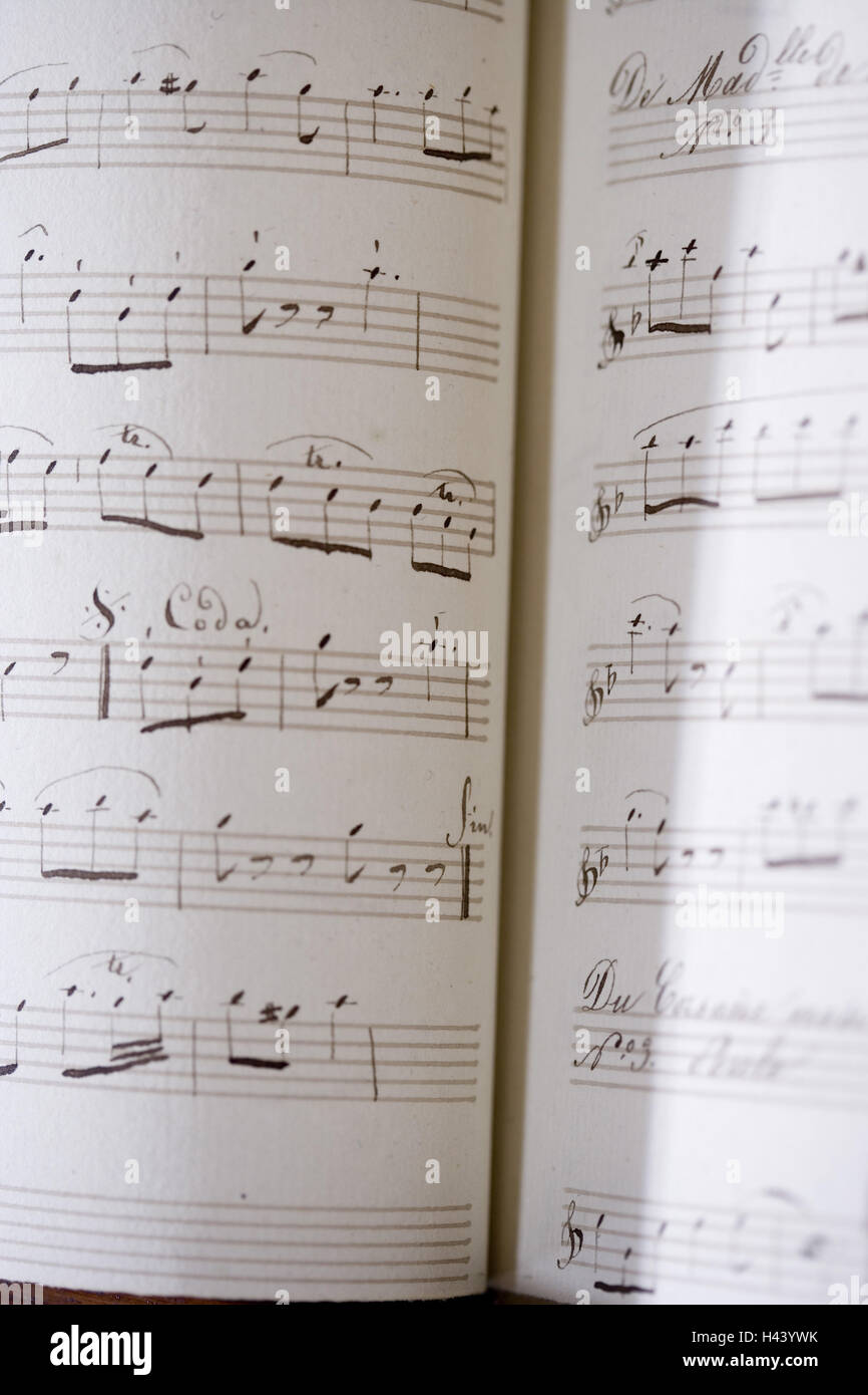 Sheet music, close up Stock Photo - Alamy