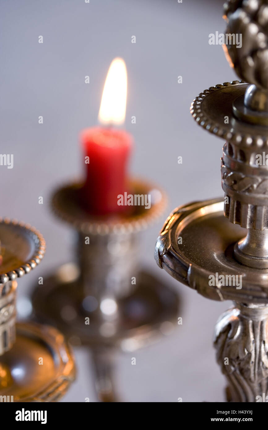 Candlestick, candle, close up Stock Photo - Alamy