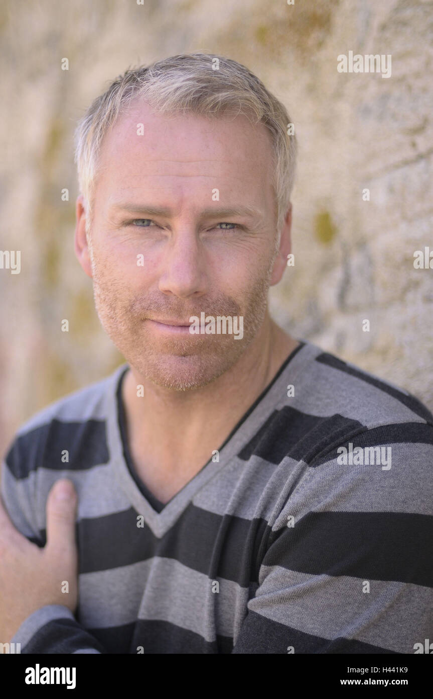 Man, middle old person, smile, portrait, model released Stock Photo - Alamy