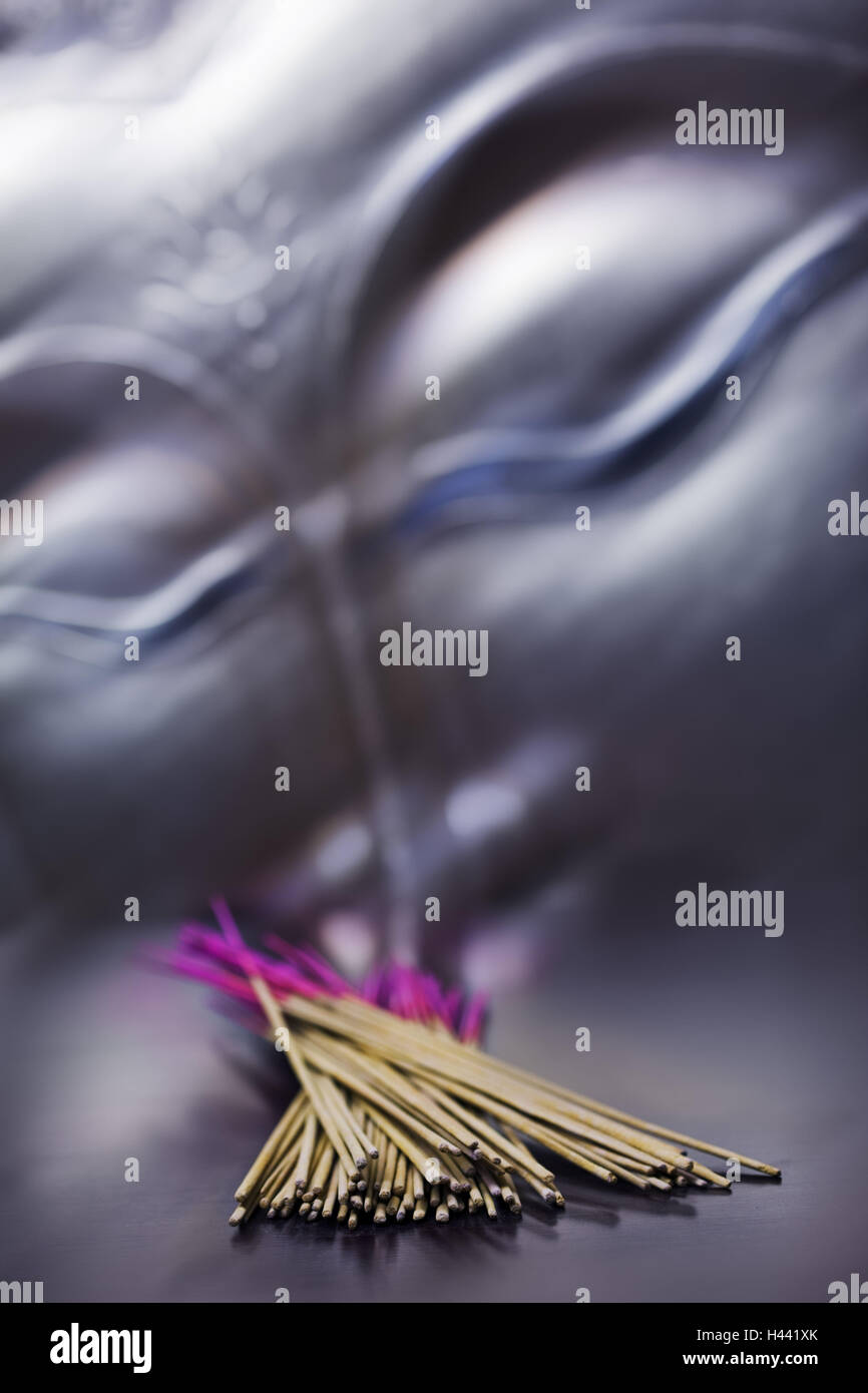 Buddha, look, joss stick Stock Photo - Alamy