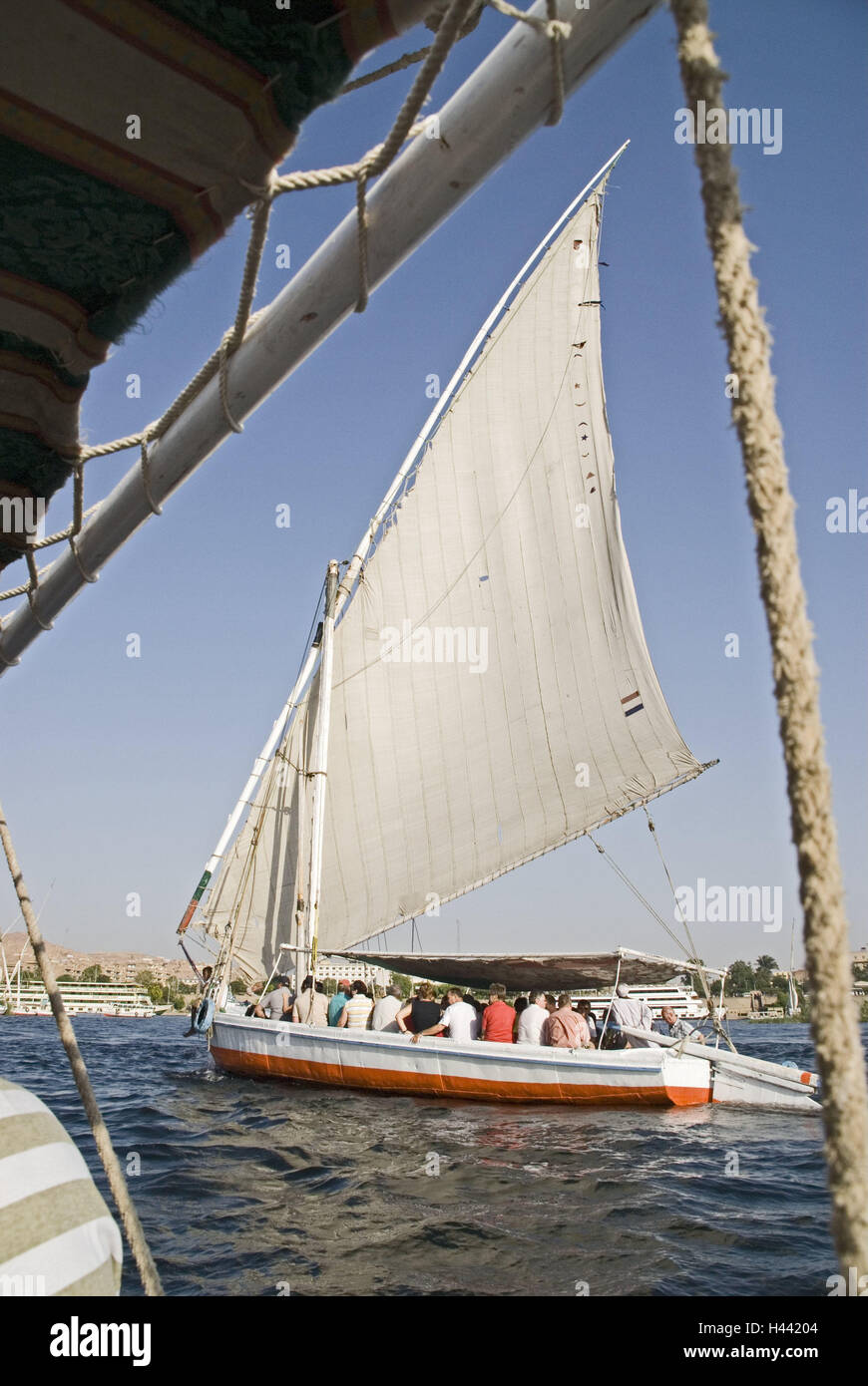 Egypt, Aswan, the Nile, Feluke, tourist, Africa, Upper Egypt, river ...