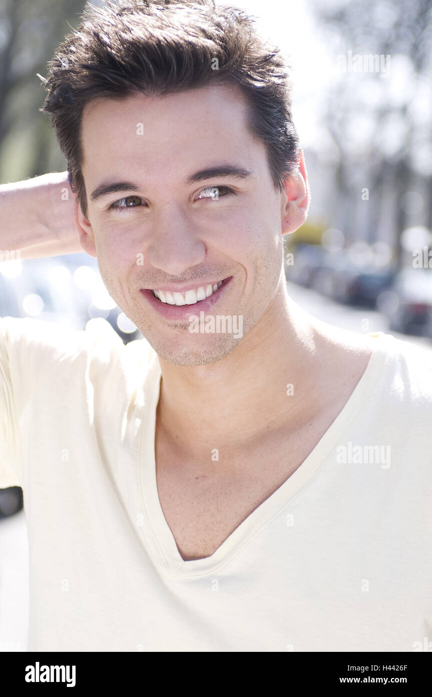 Man, young, smile, portrait Stock Photo - Alamy