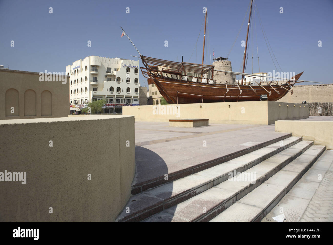 United Arab Emirates, Dubai, Dubai museum, Dhow, stairs, the Near East ...