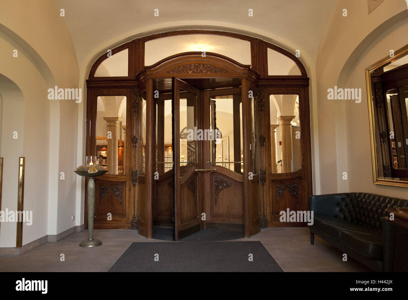 Germany, Hessen, Rhön, bath Brückenau, state bath, input, lobby Stock ...