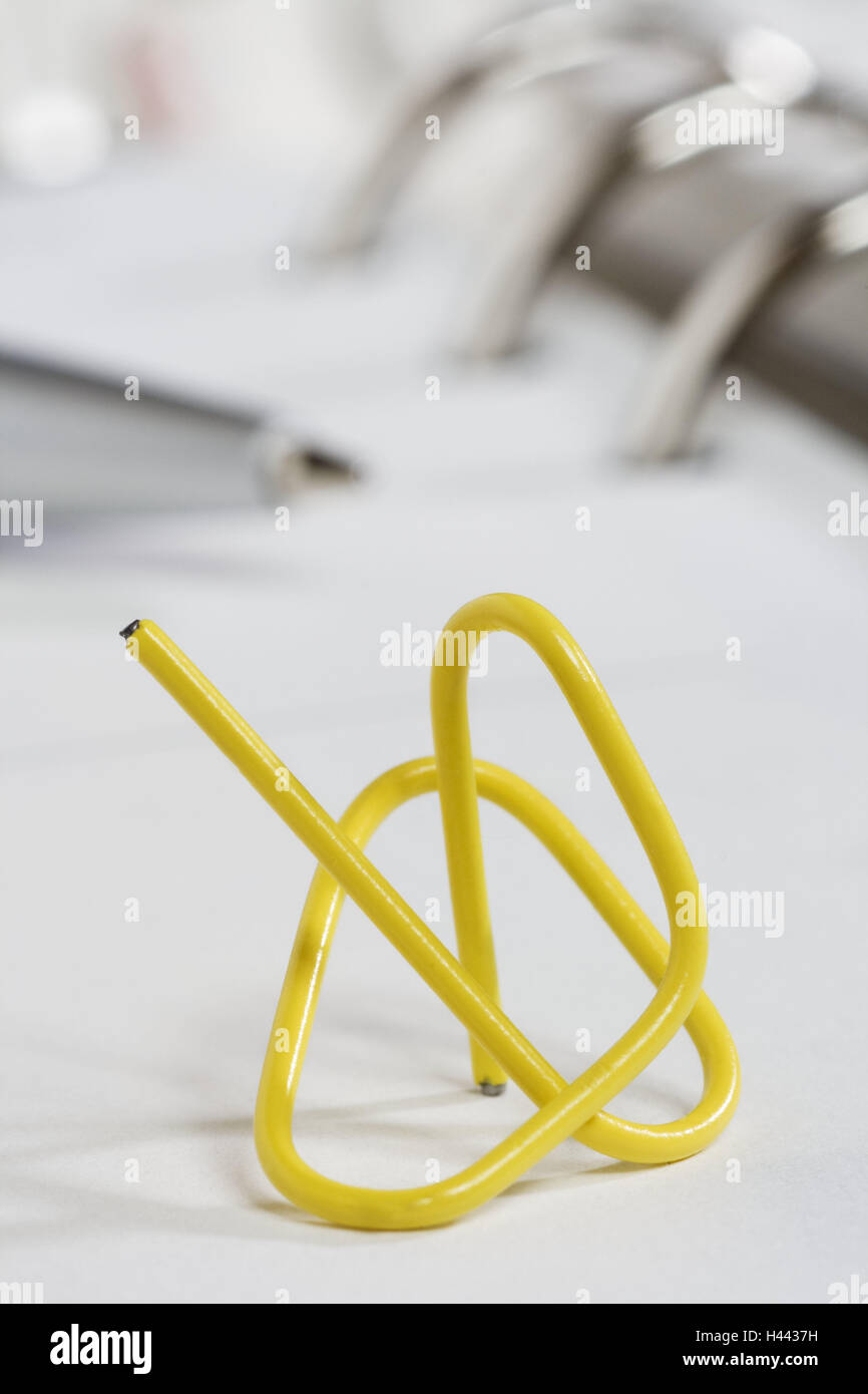 Desk, paper clip, bent, office, accessories, office implements, clamp ...