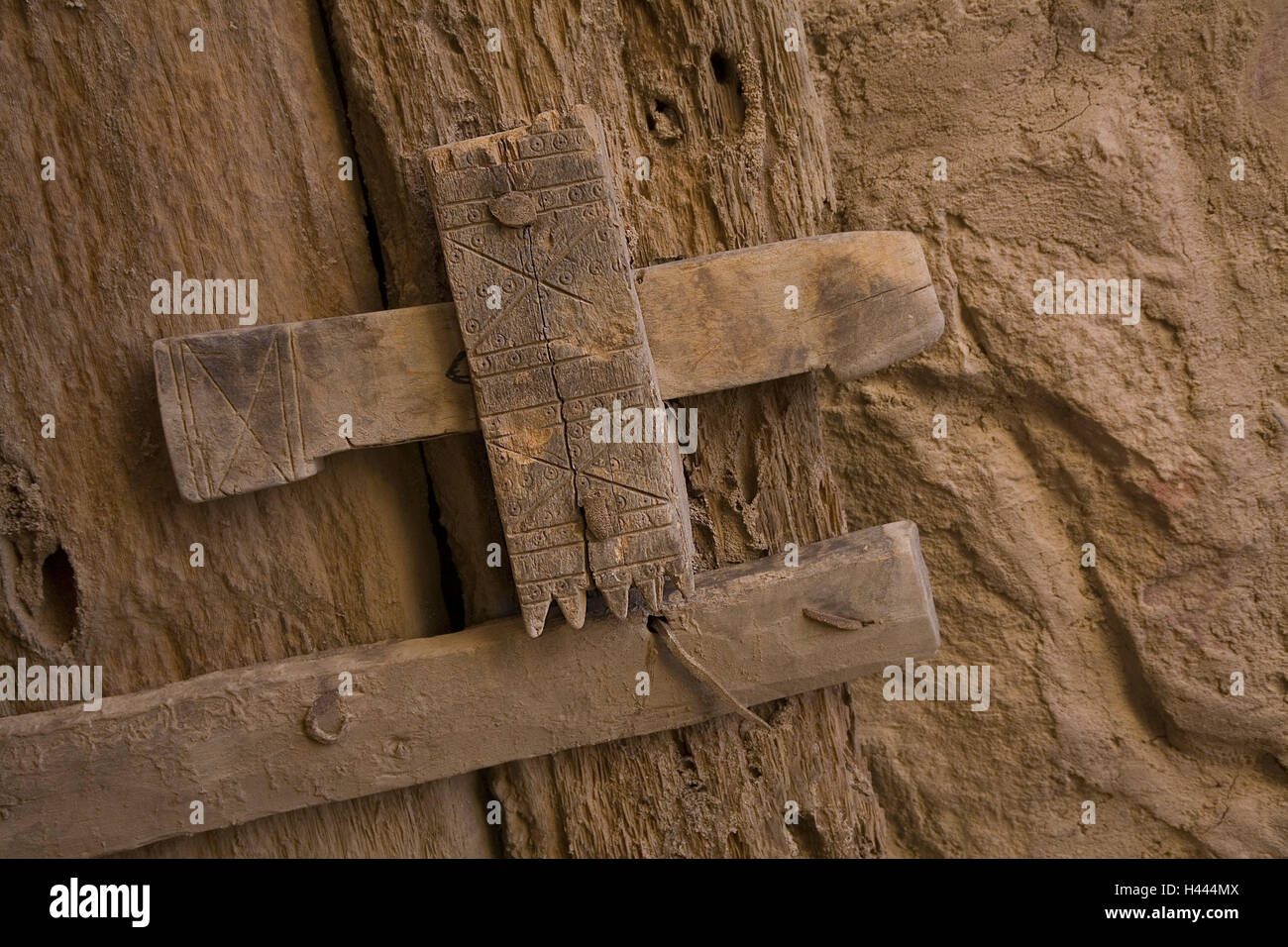 Saudi Arabia, Al Ula, Old Town, mucky construction, door, detail, latch ...