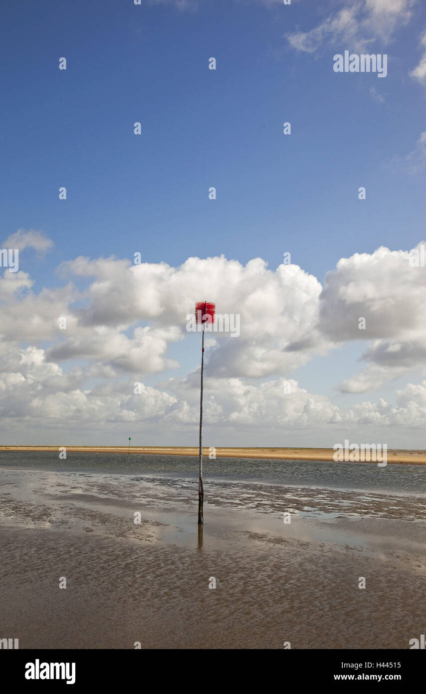 The North Sea, watt, signpost, guidance Stock Photo - Alamy