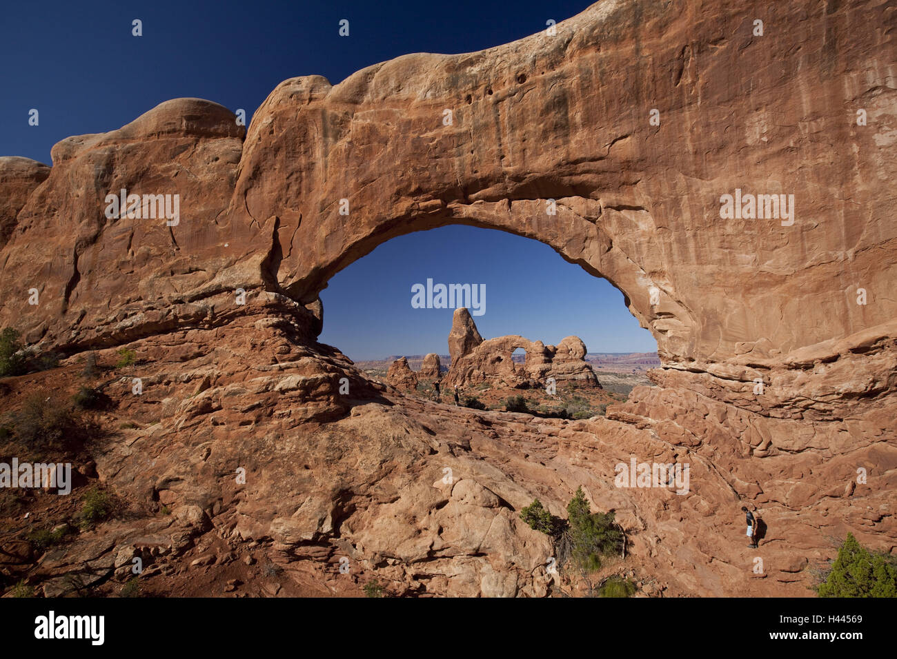 The USA, Utah, Colorado plateau, Arches Nationwide park, The Windows ...