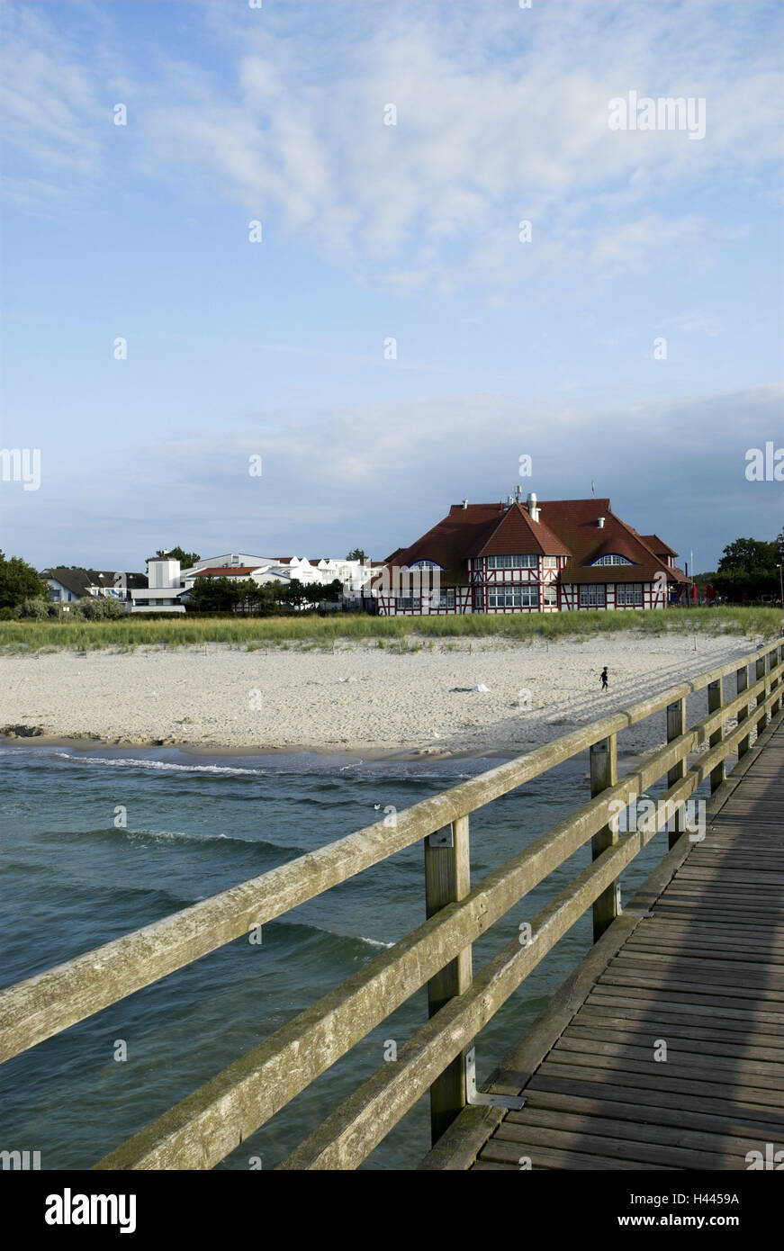 Pier in Prerow, Darss, Germany, the Baltic Sea, Mecklenburg-West ...